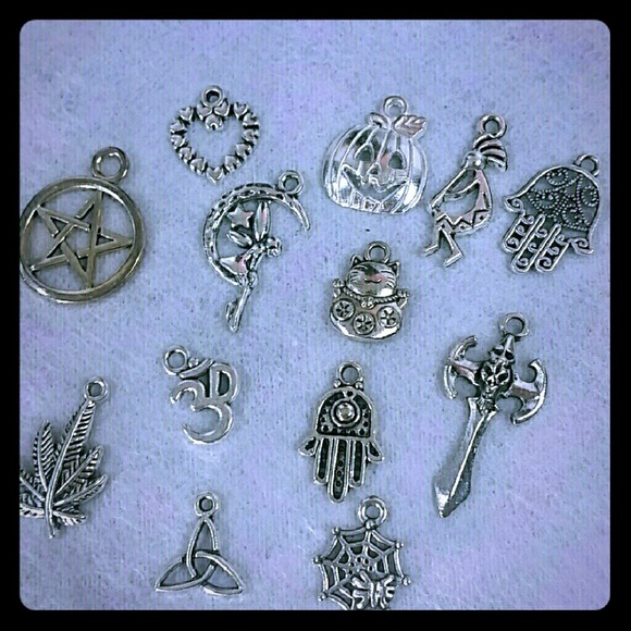 Jewelry | Mystery Charms Metaphysical Wicca Symbolism Bag W Connectors ...